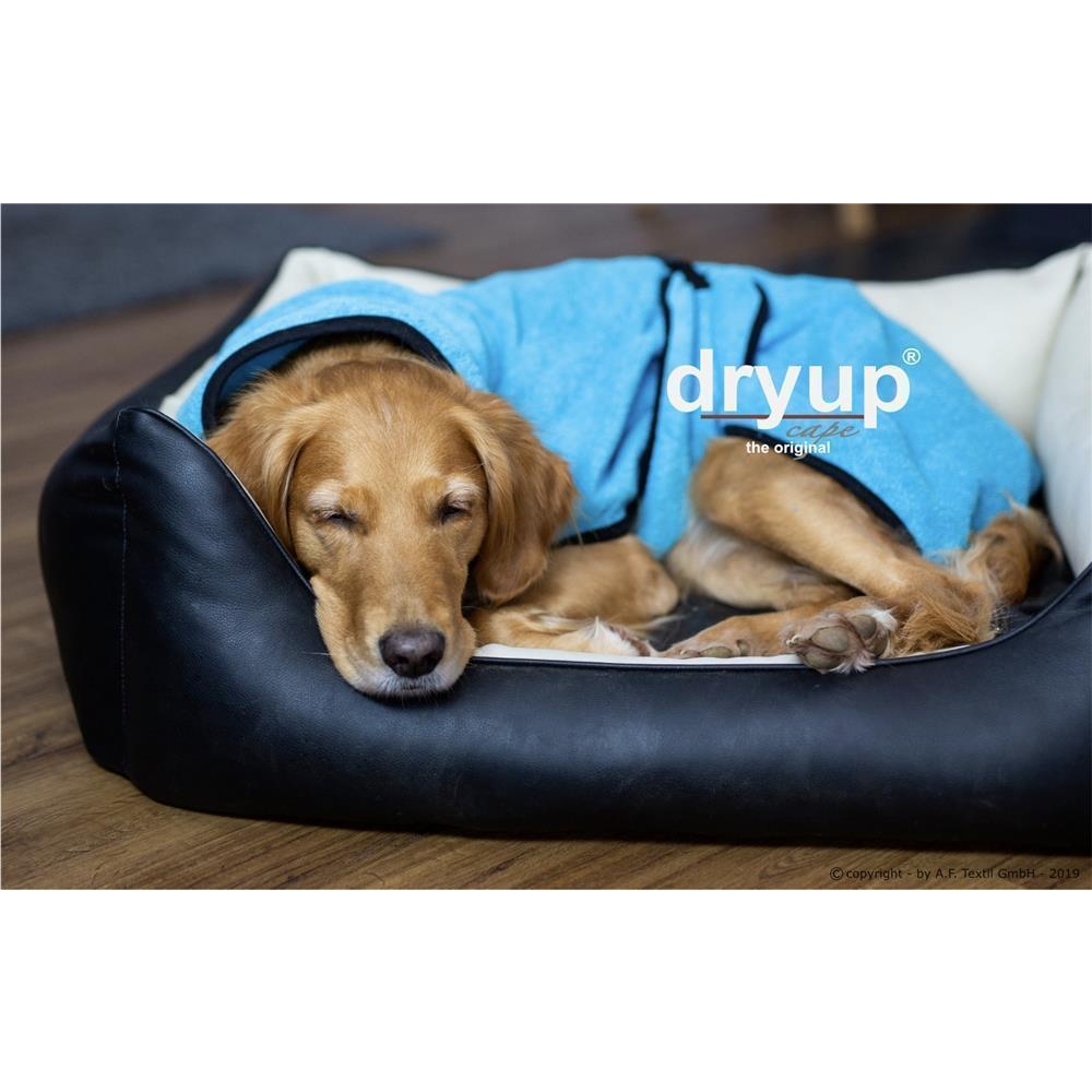 Dryup Cape cyan - Hundebademantel aus Frottee - Marios Dogshop - nur ...