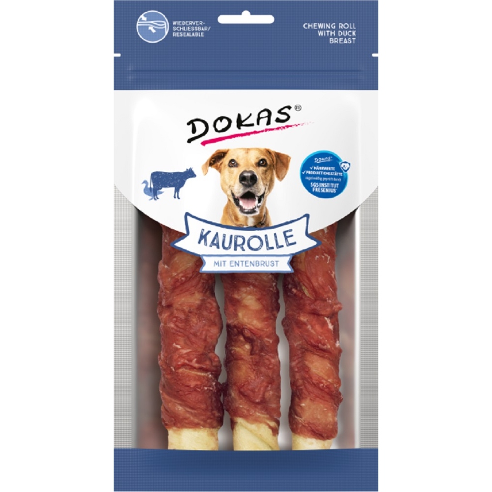 DOKAS - Kaurolle mit Entenbrust Medium 1er Pack (1 x 150g) - Marios Dogshop - nur das Beste für ...