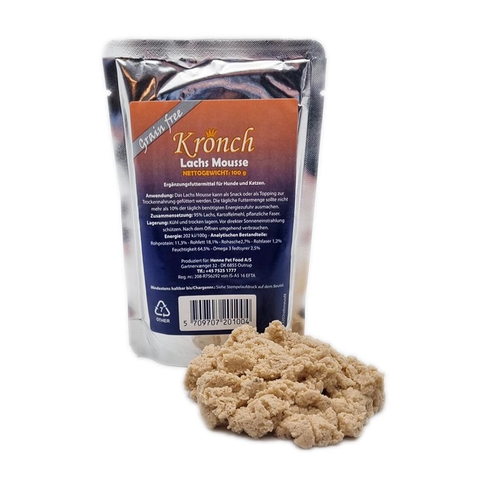 Henne Pet Food - Kronch Lachs-Mousse 100g - Marios Dogshop - nur das ...